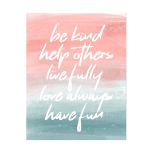 Beachy Girl Room Decor, Teenage Girl Gifts, Inspiring Quotes for Girls ...