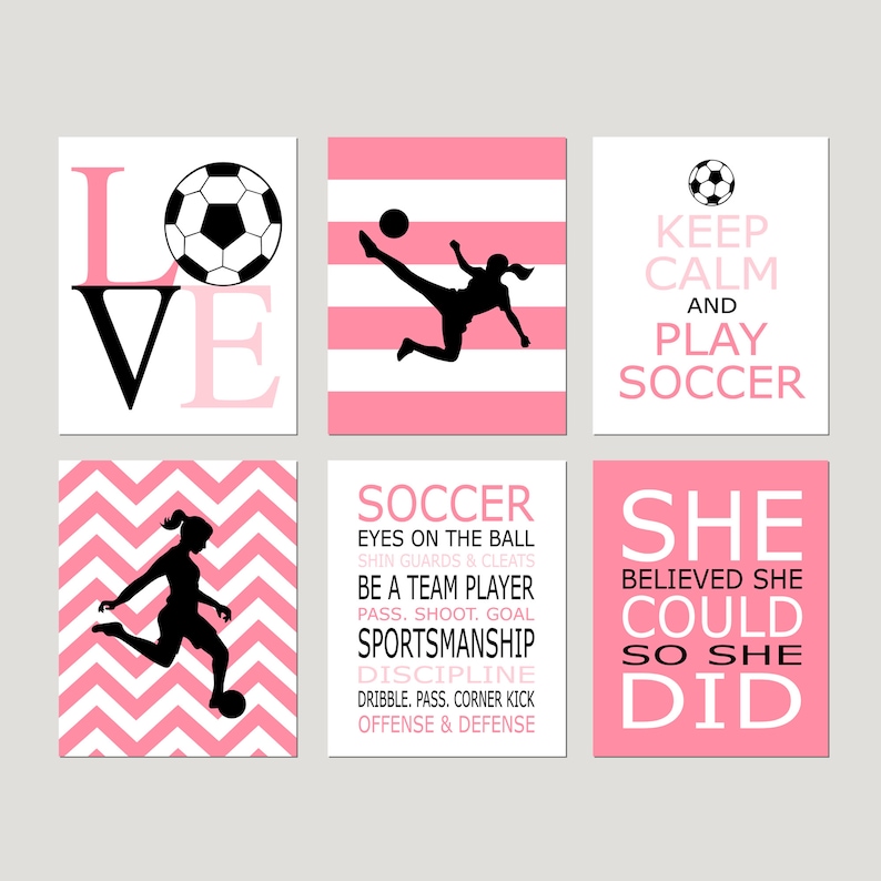 Girls Soccer Gifts, Girls Soccer Wall Art, Girls Soccer Pictures, Girls ...