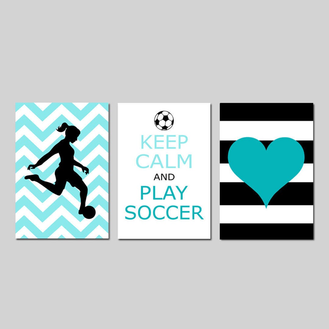 Soccer Wall Art Soccer Room Decor Girl Soccer Art Girls Soccer - Etsy