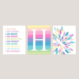 Tween Bedroom Decor, Personalized Positive Affirmations for Girls Room ...
