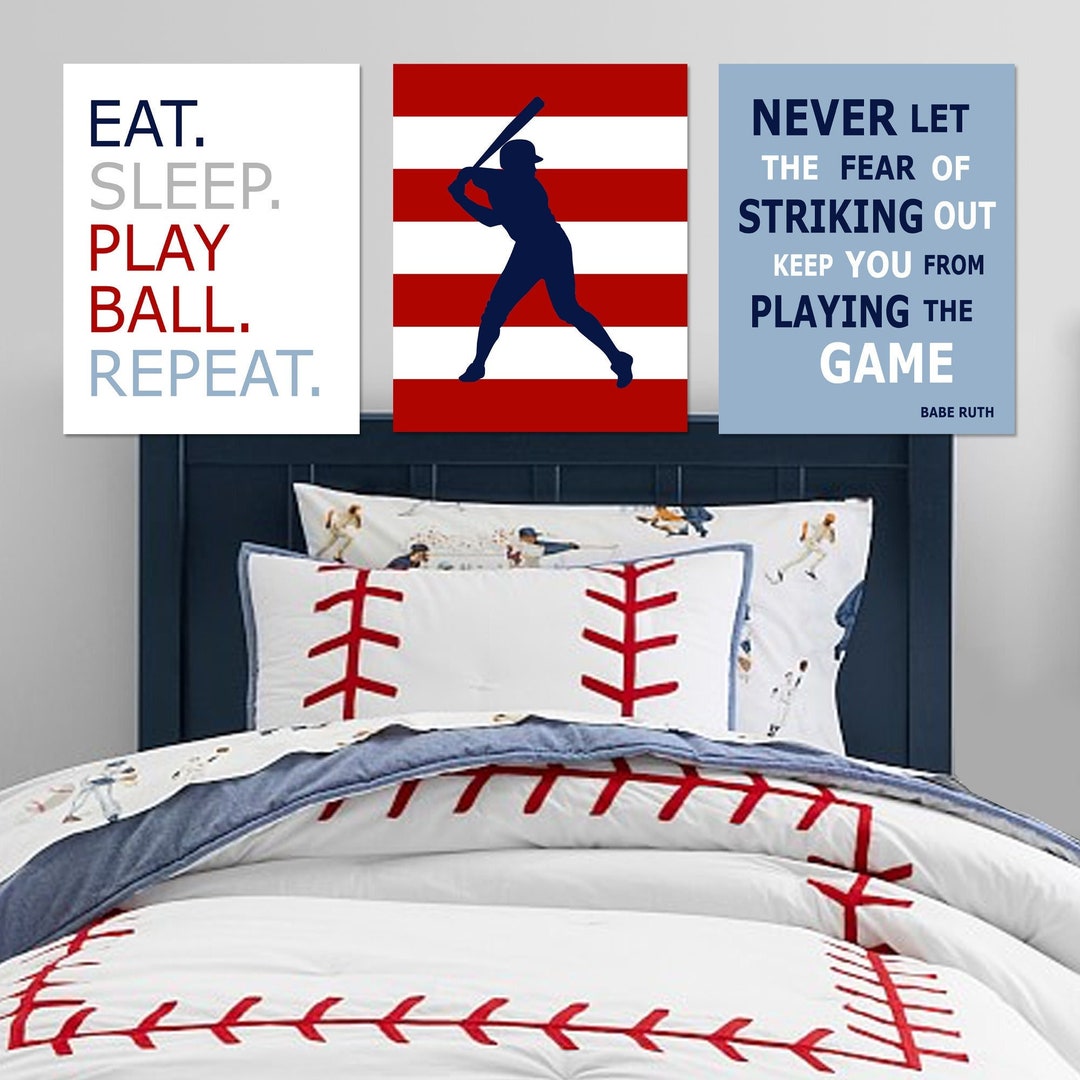 Baseball Decor for Boys Room Baseball Wall Art Baseball Art - Etsy