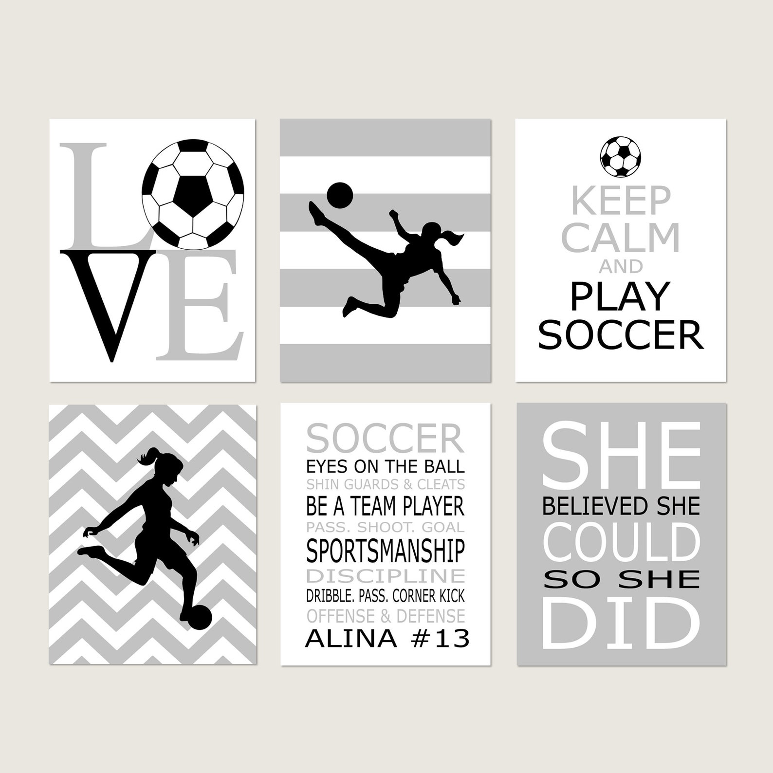 Girls Soccer Gifts Girls Soccer Wall Art Girls Soccer - Etsy