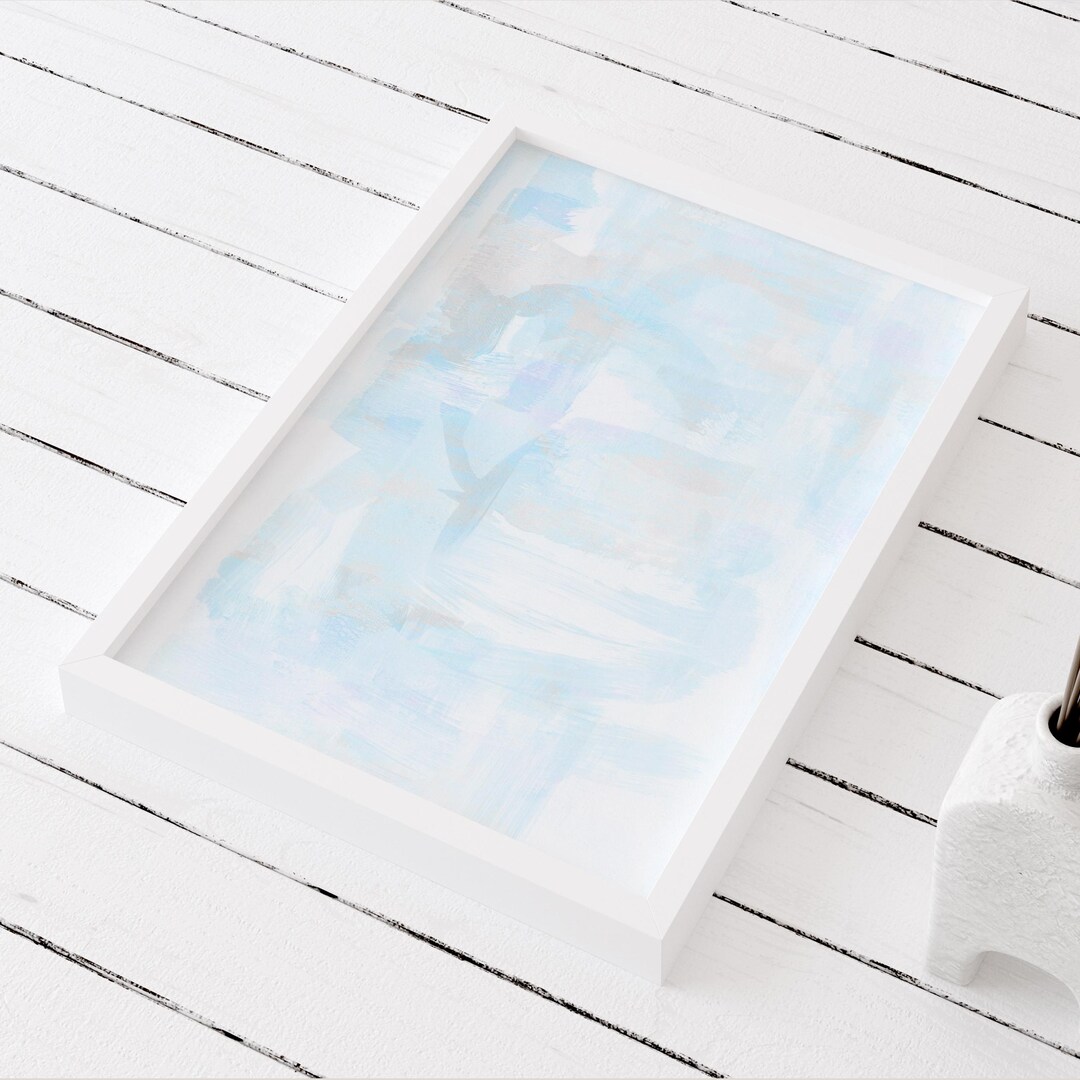 Light Blue Wall Art, Pastel Blue Print, Pale Blue Abstract Art Print ...