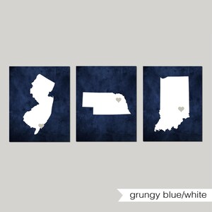 Set of 3 State Prints, State Wall Art, Modern Farmhouse Decor, State ...