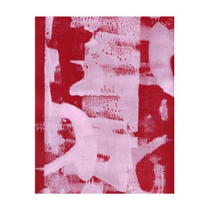 Red and Pink Art Print Abstract, Pink and Red Abstract Art, Moody Wall ...