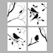Birds of a Feather Wall Art Quad Set of Four Coordinating Nature Prints ...
