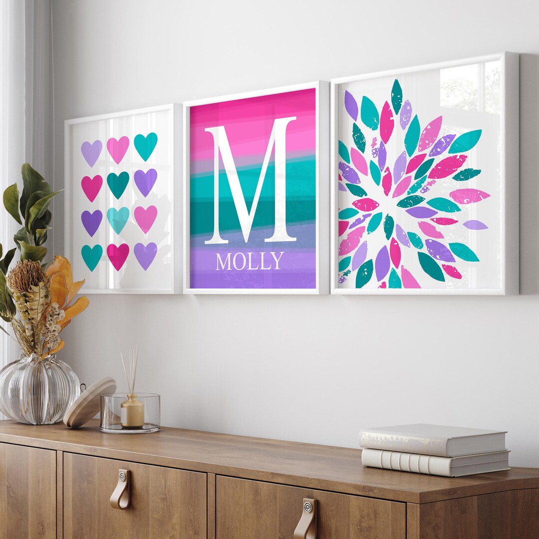 Tween Girl Room Decor Aesthetic, Tween Girl Wall Art Pink, Tween Girl ...
