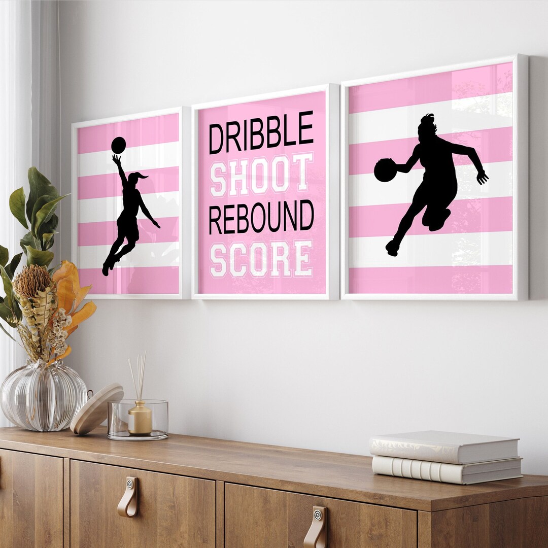 Girls Basketball Art, Tween Girl Room Decor, Girls Basketball Gifts ...