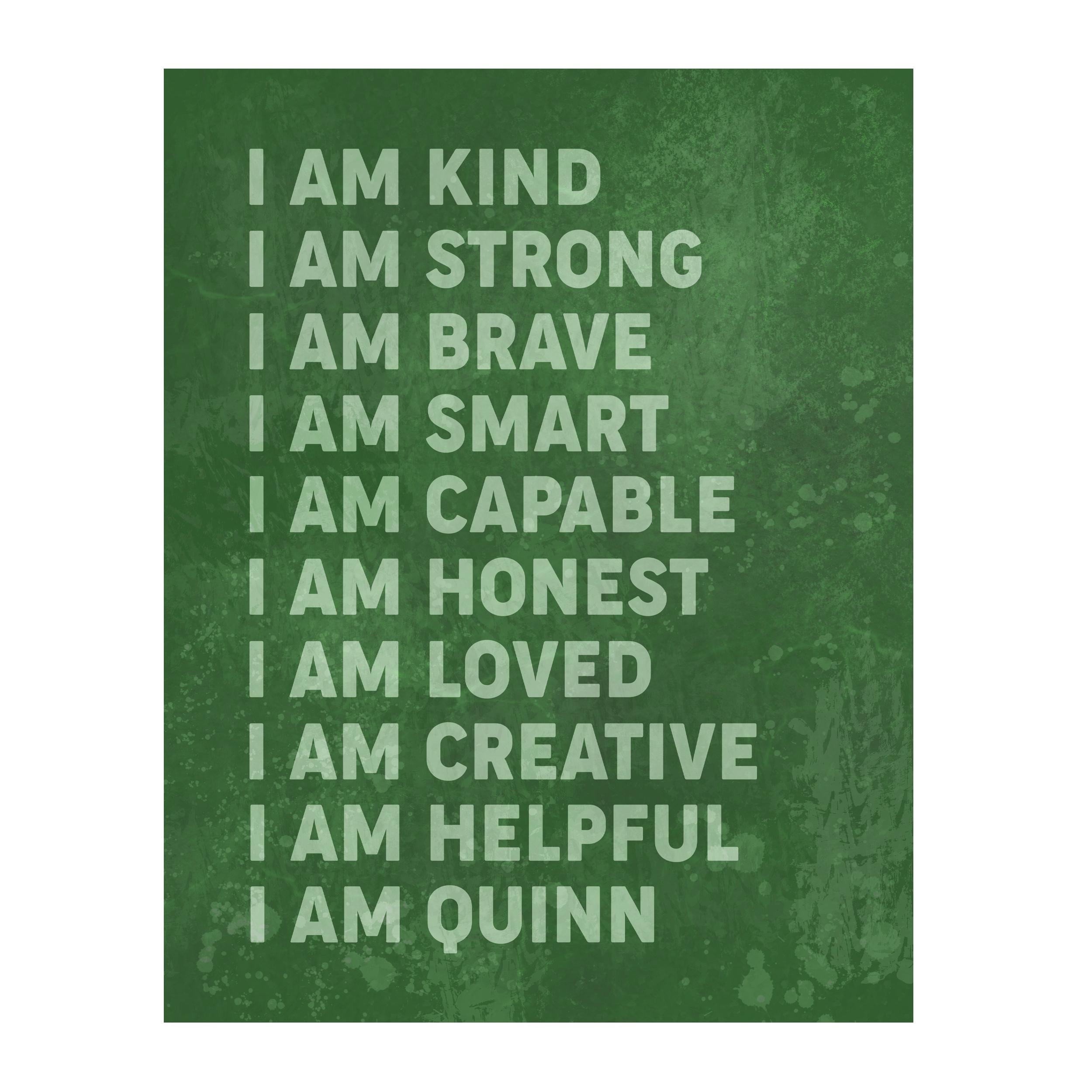 Positive Affirmations Poster for Boys Bedroom Decor, Personalized Gift ...