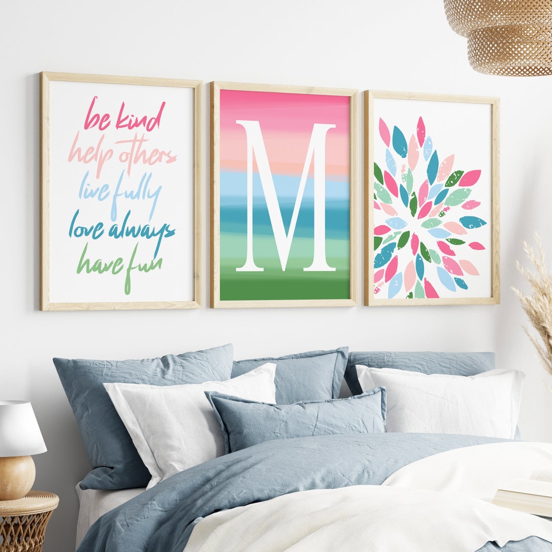 Teen Girl Room Decor Colorful, Tween Girl Bedroom Decor, Inspiring ...