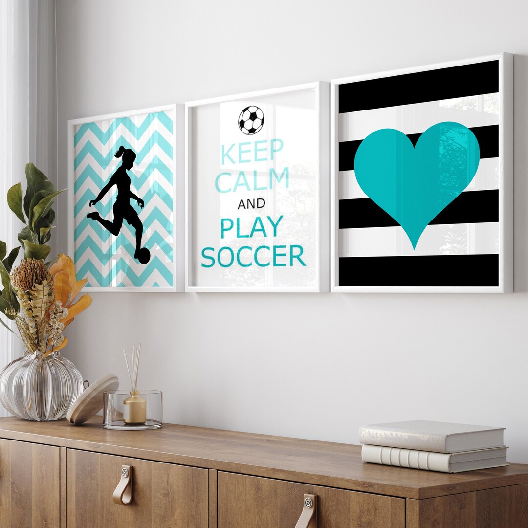 Soccer Wall Art Soccer Room Decor Girl Soccer Art Girls Soccer Decor ...