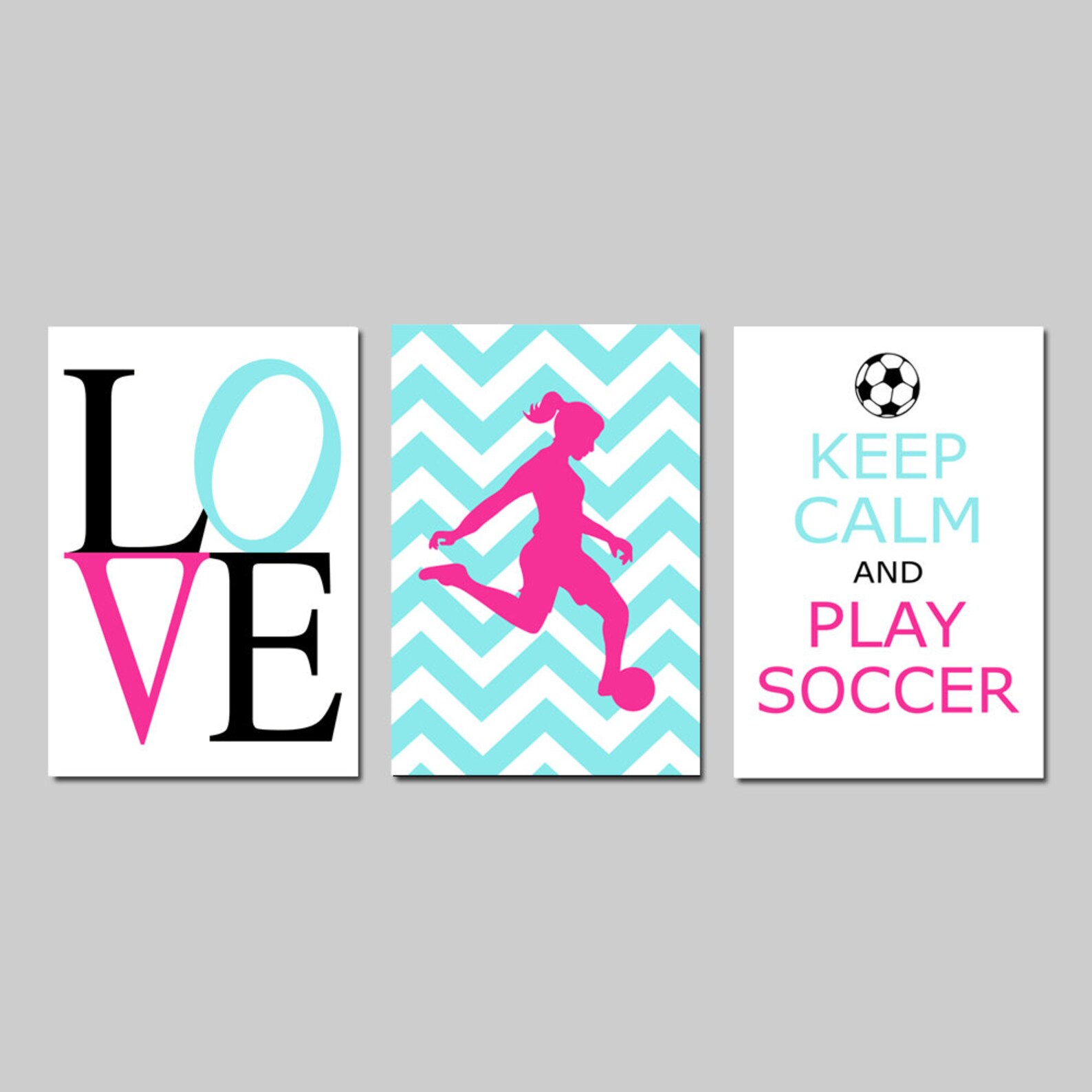 Girls Soccer Decor Girl Soccer Art Bedroom Decor Soccer Wall | Etsy