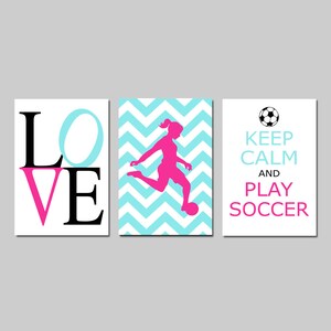 Girls Soccer Decor Girl Soccer Art Bedroom Decor Soccer Wall - Etsy