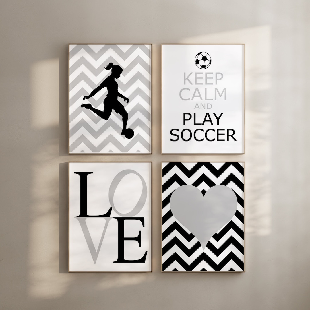 Girl Soccer Decor Girl Soccer Art Girl Room Decor Girl Bedroom Art Girl ...