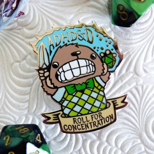 ADHD Pin, Dnd Enamel Pin, RPG Pin, D20 Pin, Dnd Gifts, D and D Gifts ...