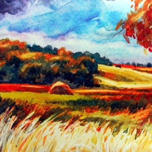 Watercolor Painting Print the Strong Winds. Wall - Etsy