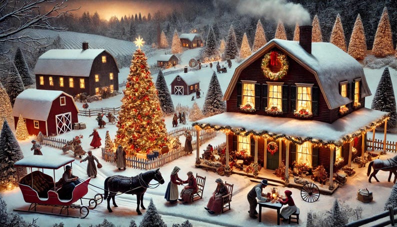 Peaceful Christmas Scene USA 4 - Etsy