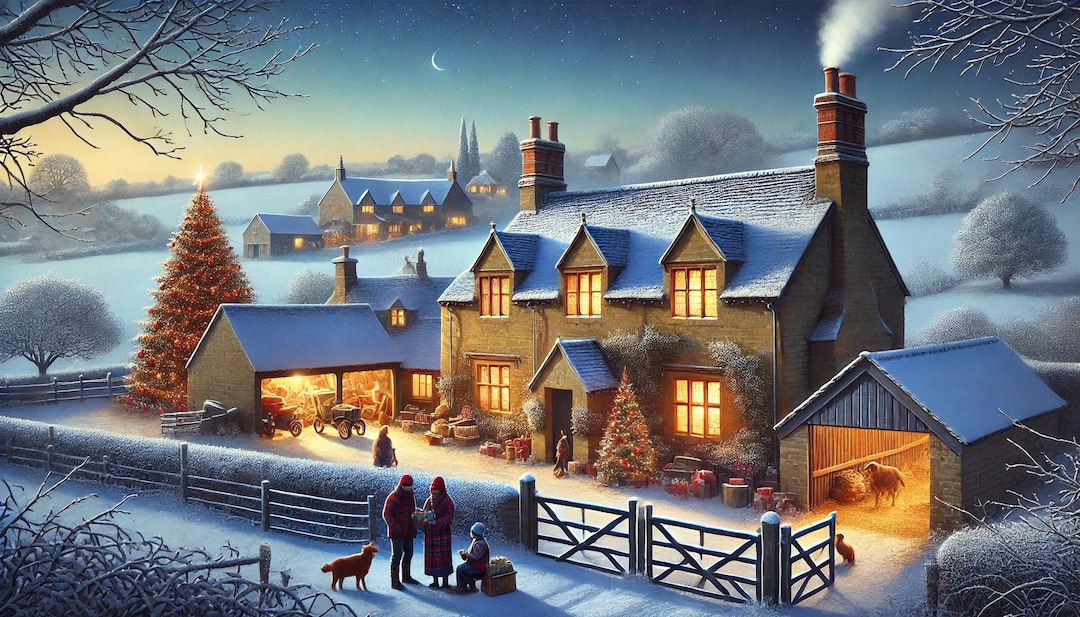 Peaceful Christmas Scene UK 2 - Etsy