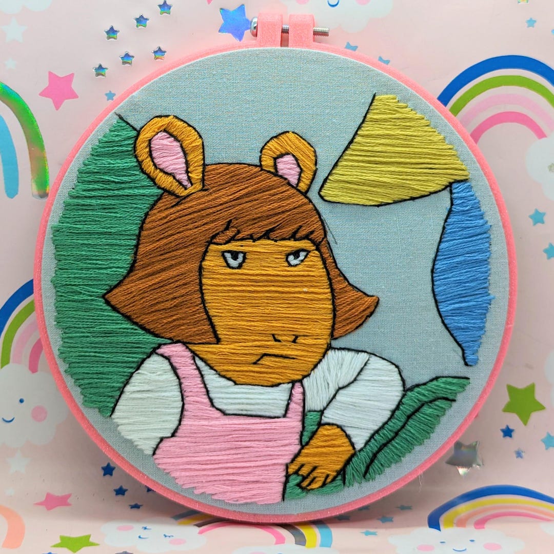 DW Read Arthur Hand Sewn Embroidery - Etsy