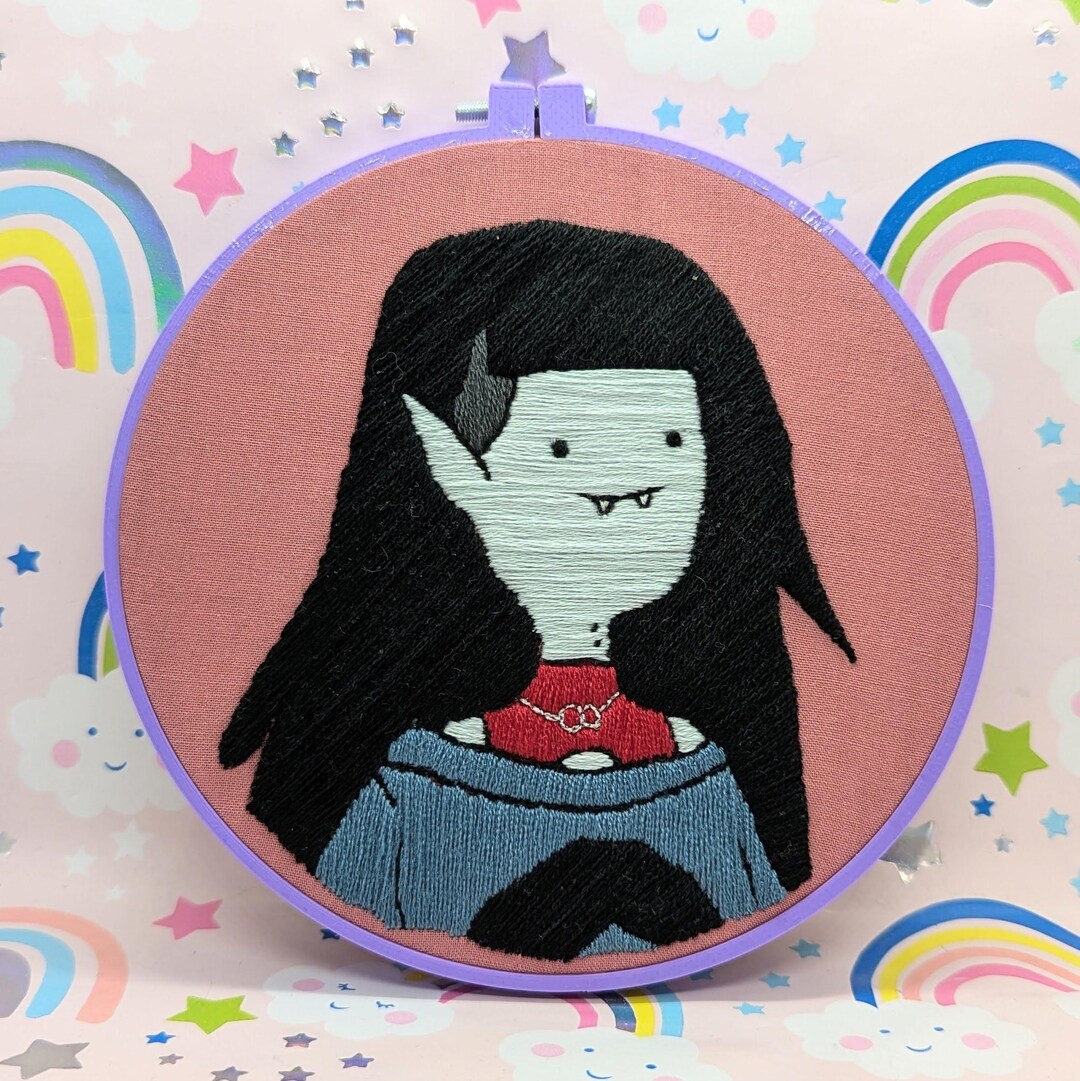 Marceline the Vampire Queen Hand Sewn Embroidery - Etsy