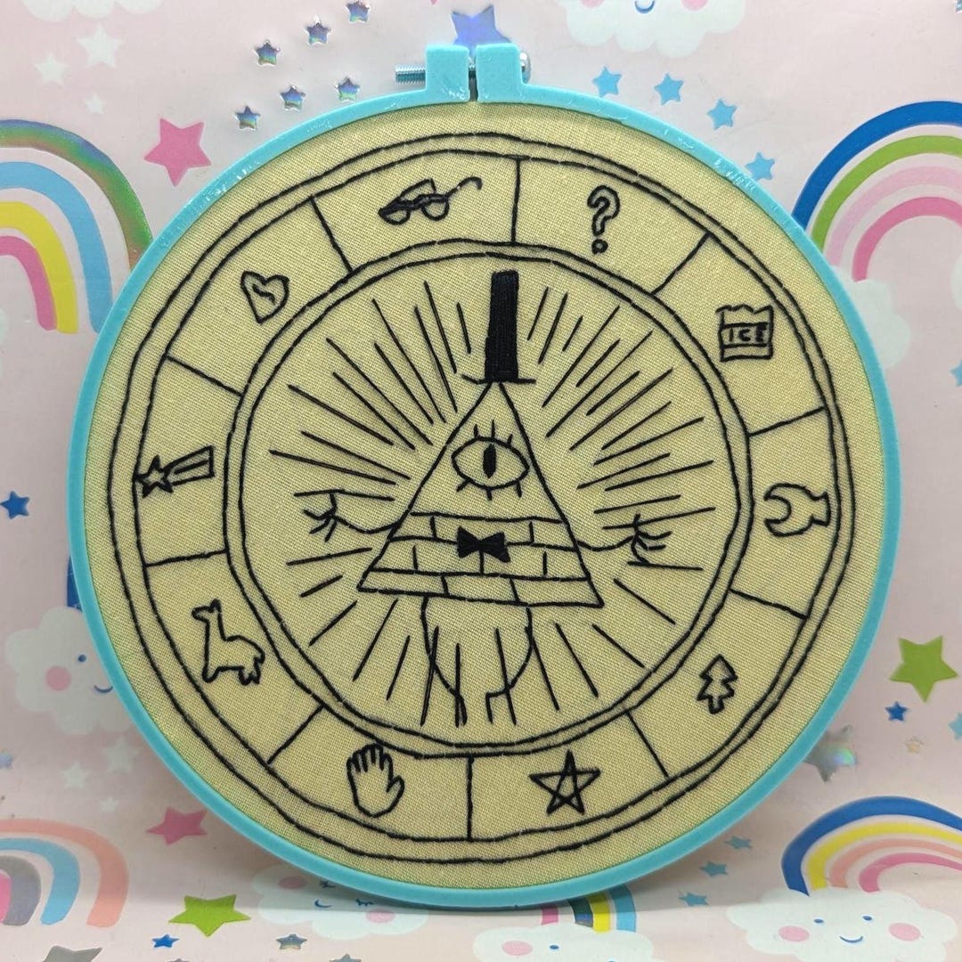 Gravity Falls Bill Cipher Hand Sewn Embroidery - Etsy