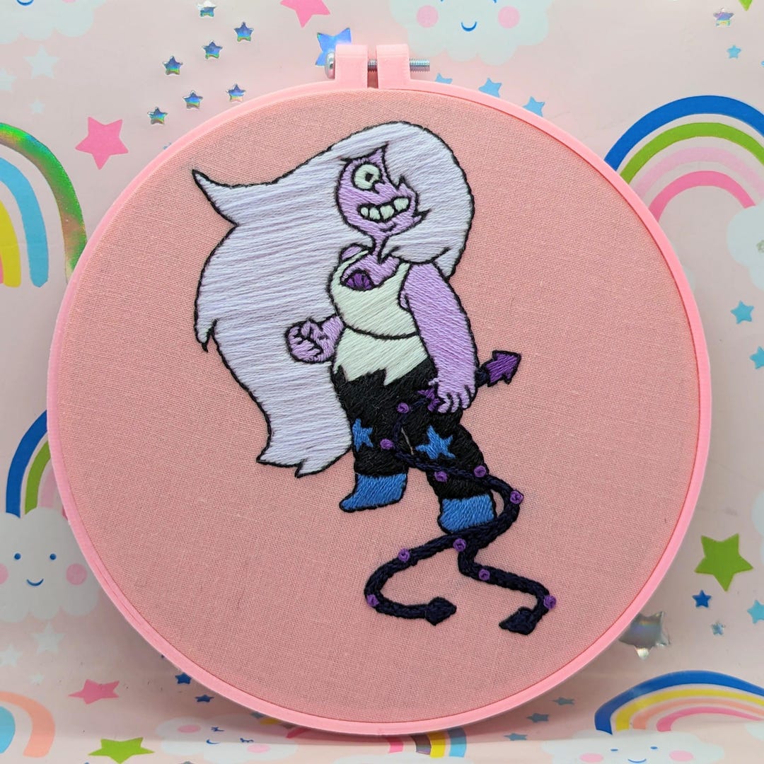 Steven Universe Amethyst Hand Sewn Embroidery - Etsy