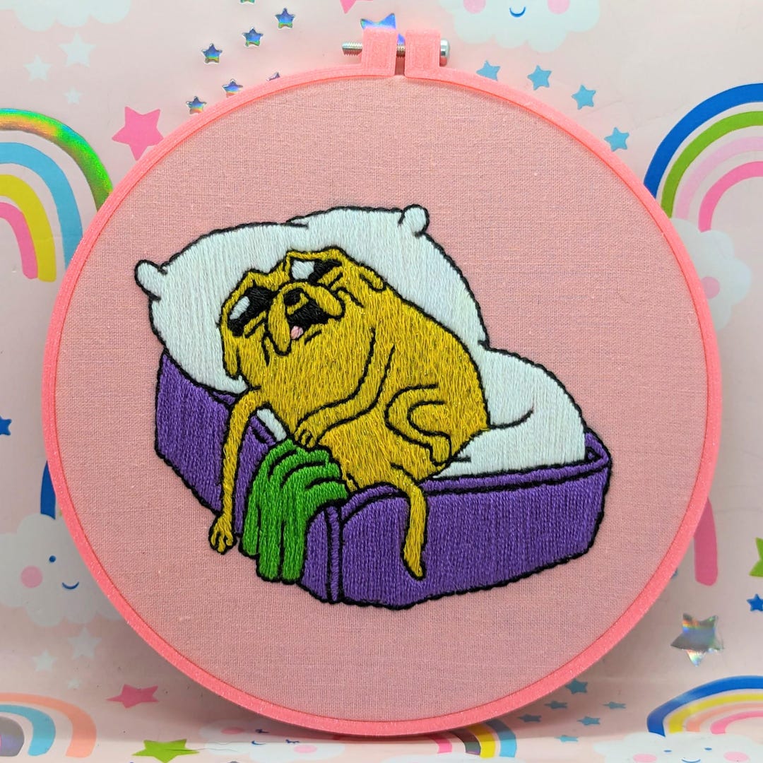 Jake the Dog Adventure Time Hand Sewn Embroidery - Etsy