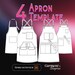 Apron Mockup Apron Template Editable for Design Apron Vector Ai Apron ...