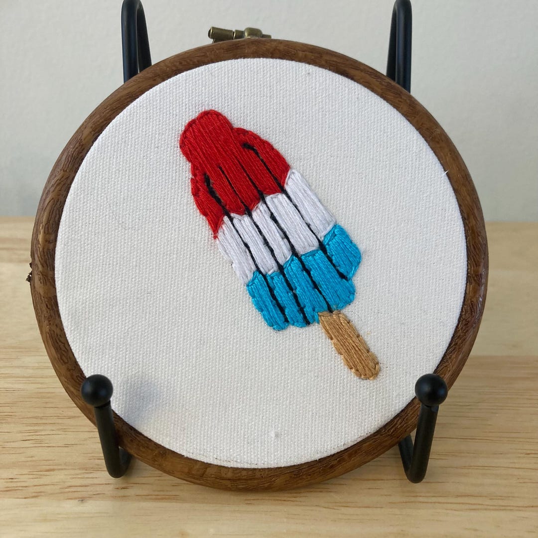 Rocket Pop Bomb Pop Ice Cream Red White Blue Hanging Embroidery 4 - Etsy
