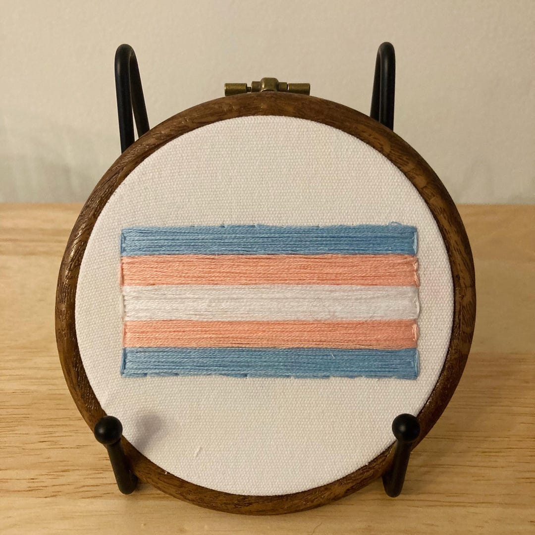 Pride Flag Transgender Trans LGBTQIA Hanging Embroidery 4” - Etsy