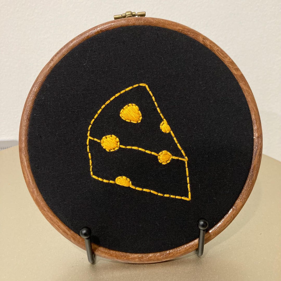 Cheese Block of Swiss Cheese 6.7” Hanging Embroidery - Etsy