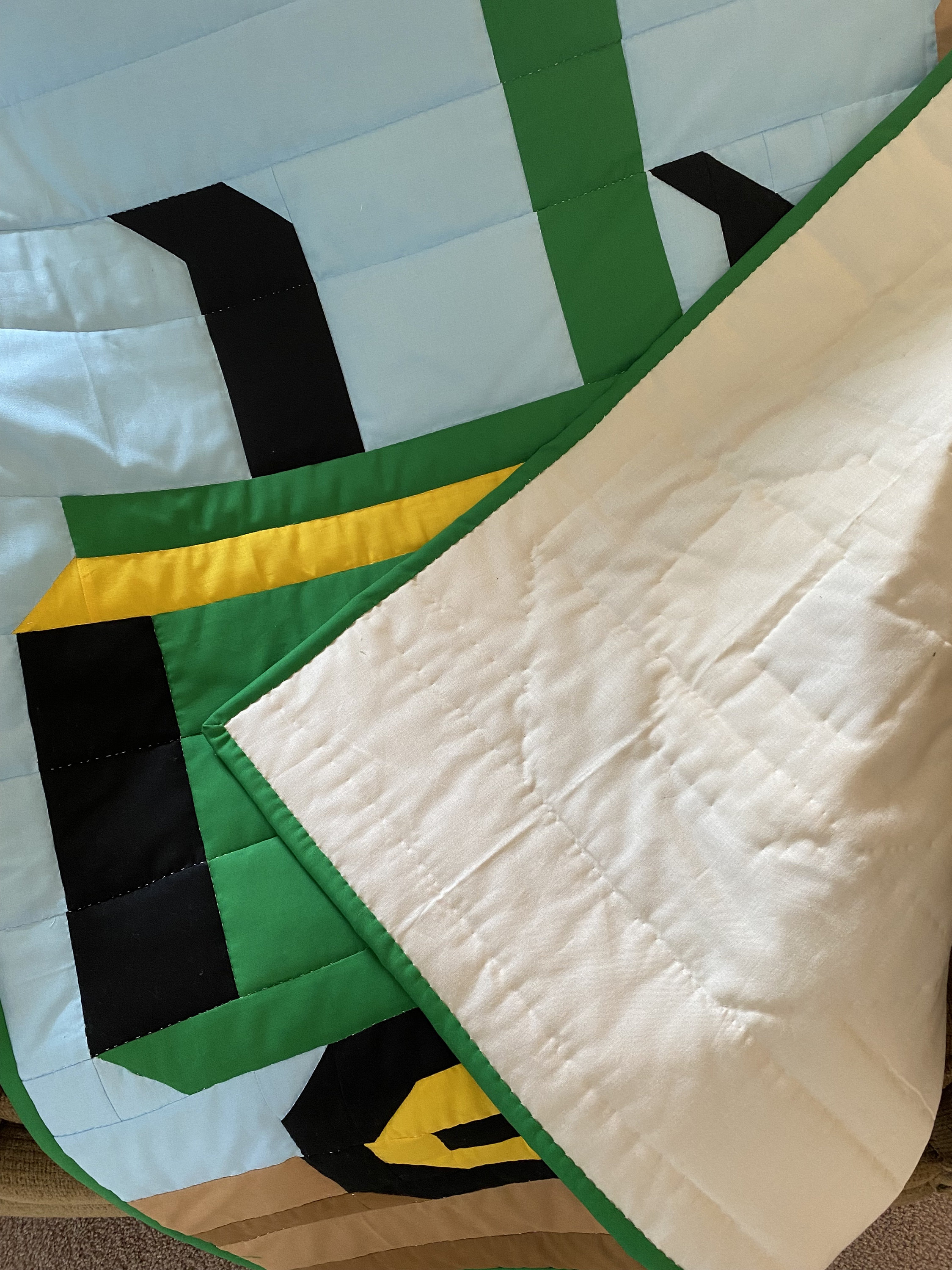 Green Tractor Quilt Baby Toddler 42 X 37 - Etsy