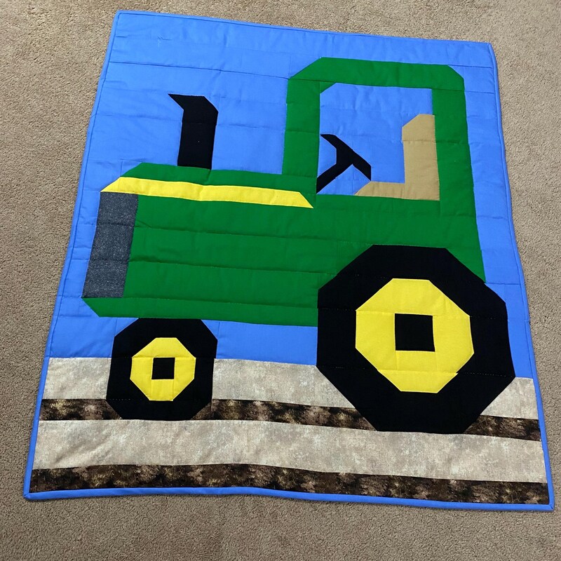 Tractor Toddler Quilt - Etsy