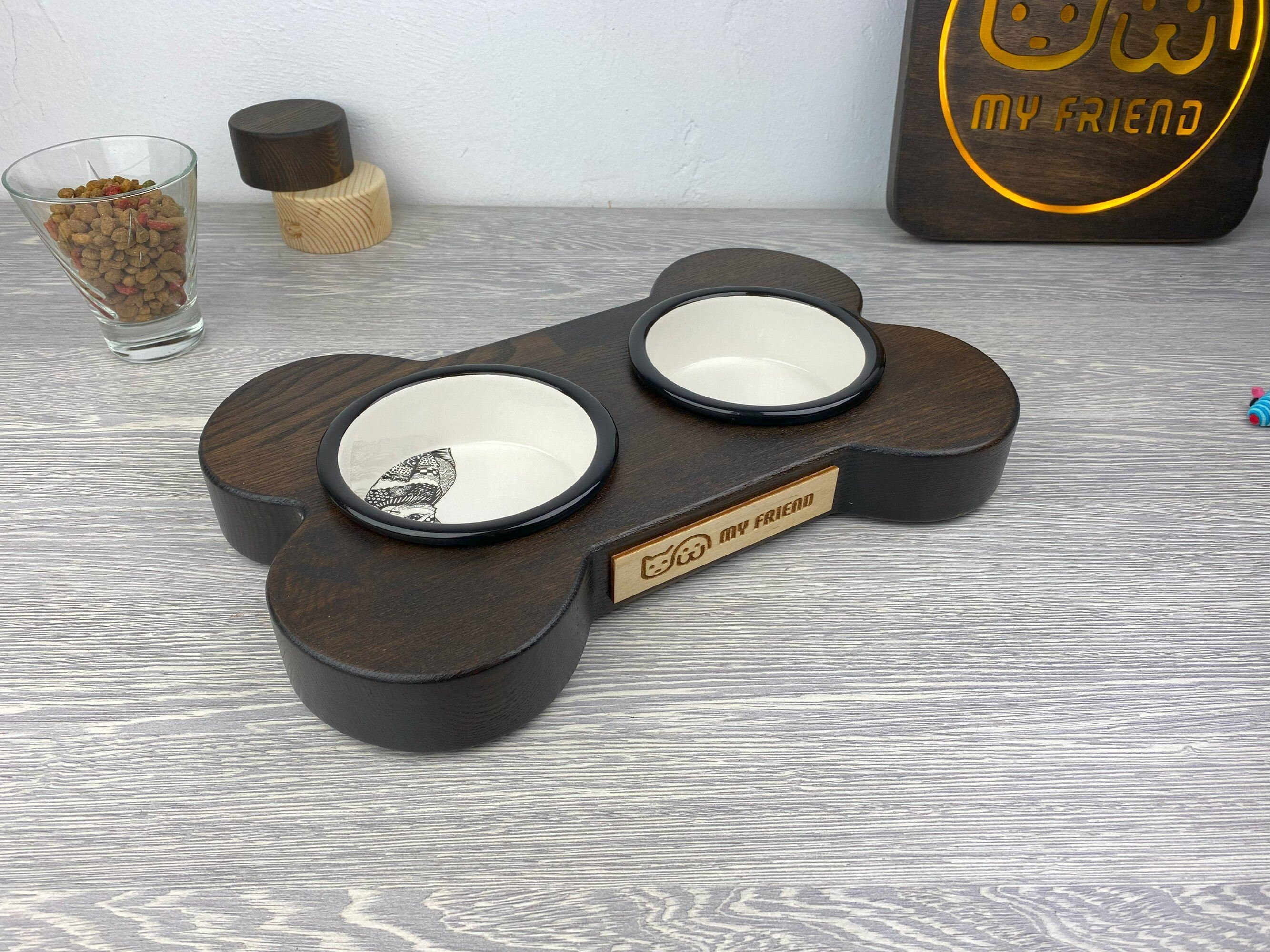 Bone Stand for Dog Bowl. Dog Bowl Stand. 2 Bowl Stand for Small Dogs ...