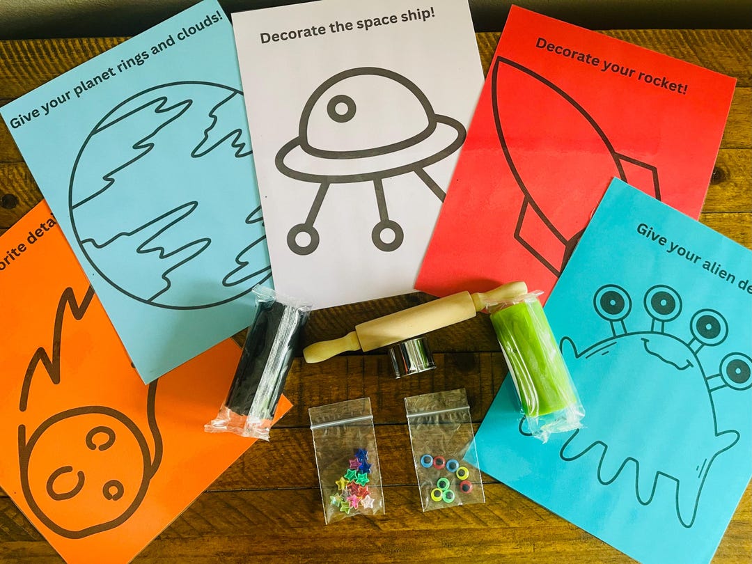 Space Play Dough Mats - Etsy