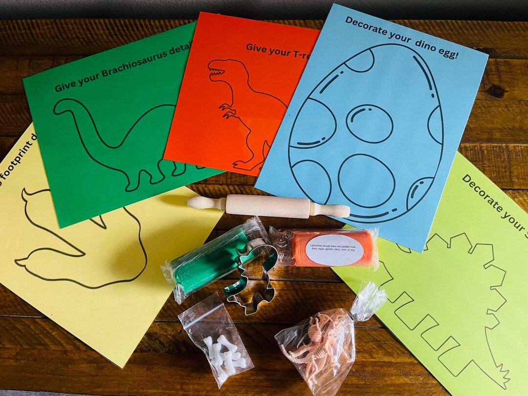 Dinosaur Playdough Mats - Etsy