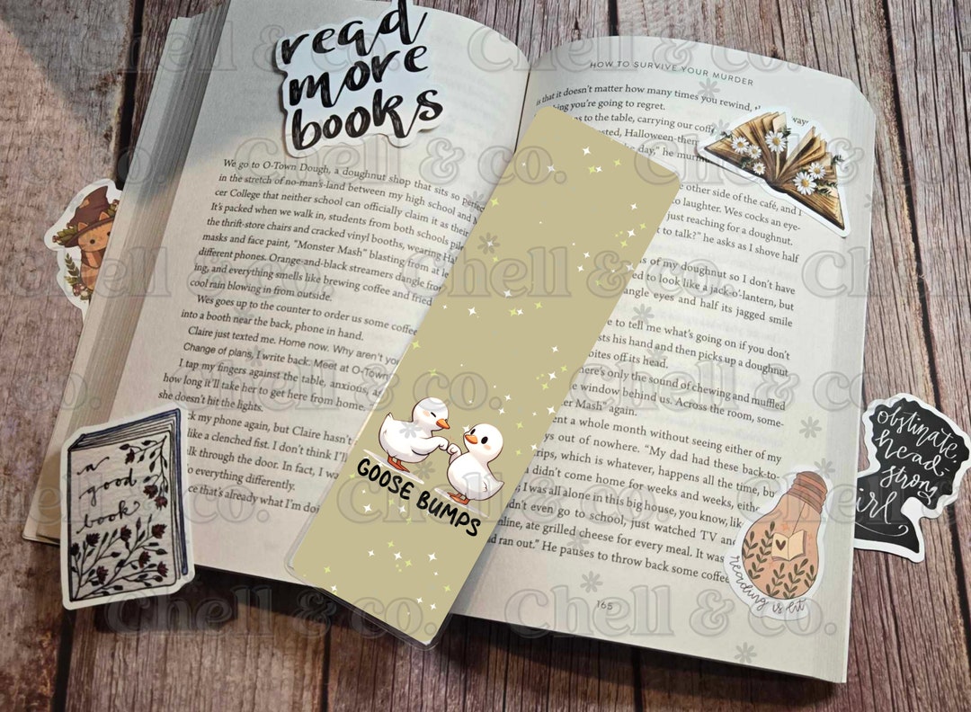 Silly Goose Goose Bumps Bookmark Fun Book Lover Gift Whimsical Bookmark ...