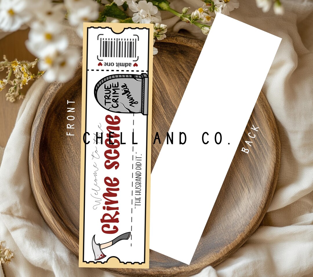 True Crime Bookmark - True Crime Obsession - Crime Scene Bookmark ...