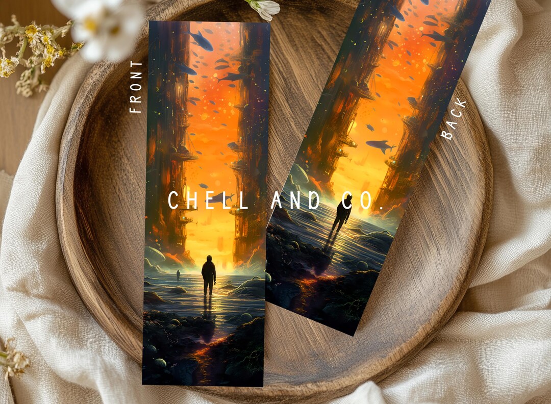 Futuristic Fantasy Bookmark - Ocean Dystopia - Science Fiction Bookmark ...