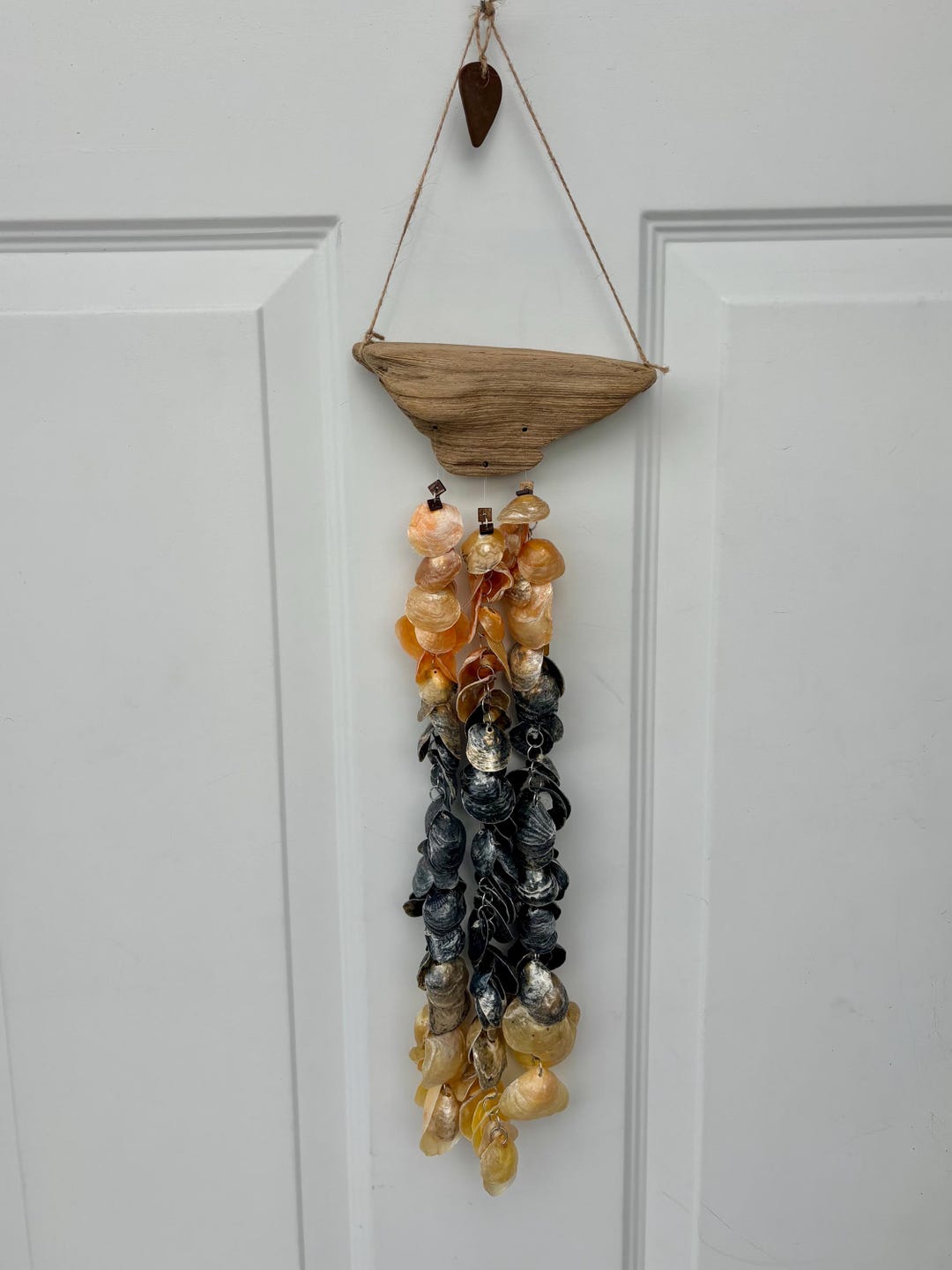 Unique Driftwood and Sea Shell Wind Chime. Made With Over 100 Beautiful ...