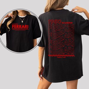 Ferrari Oversized T-shirt: F1 Racing Graphic Tee - Etsy
