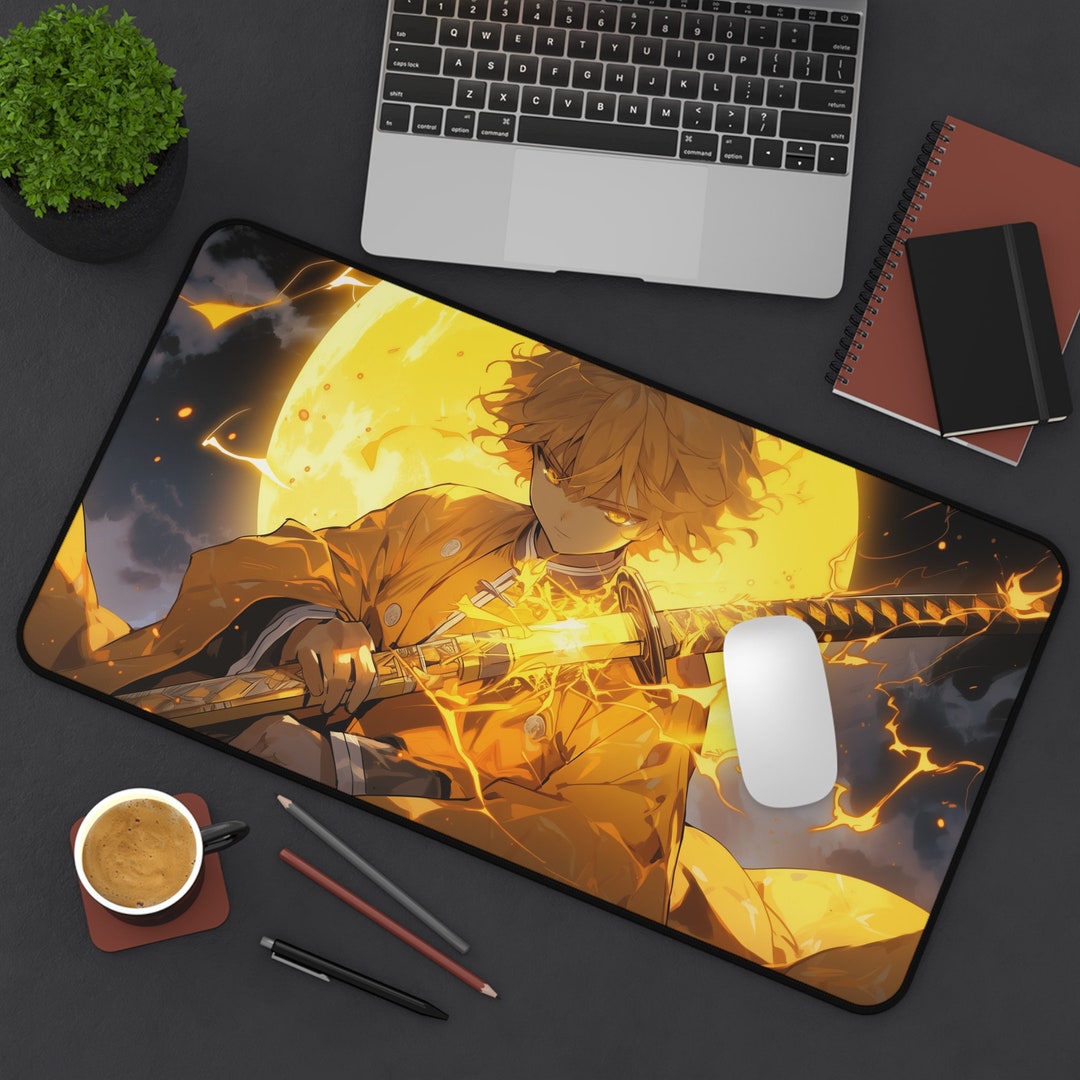 Zenitsu Agatsuma Mouse Pad Demon Slayer Desk Mat - Etsy