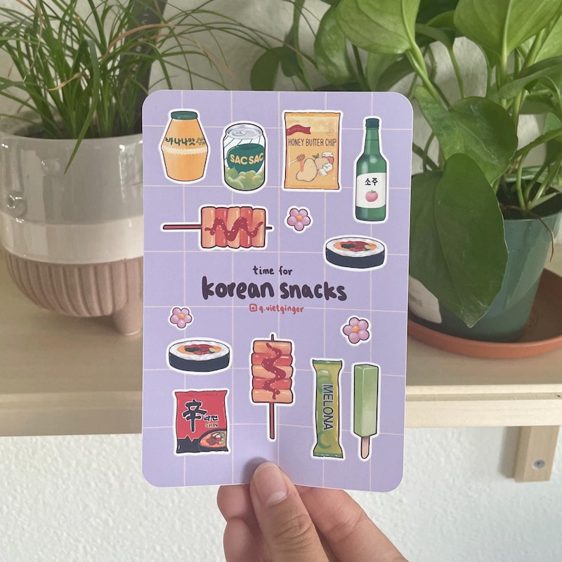 Cute Korean Food Stickers - Etsy