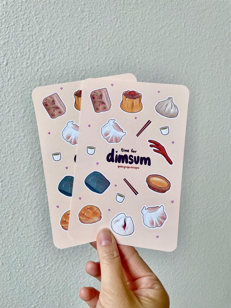 Dim Sum Sticker Sheet | Matte Vinyl Weatherproof | Asian Chinese Food ...