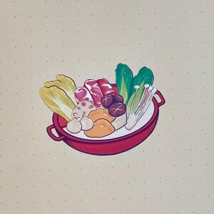 Hotpot Assembly Sticker Sheet | Matte Vinyl Weatherproof | Asian ...