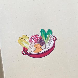 Hotpot Assembly Sticker Sheet | Matte Vinyl Weatherproof | Asian ...