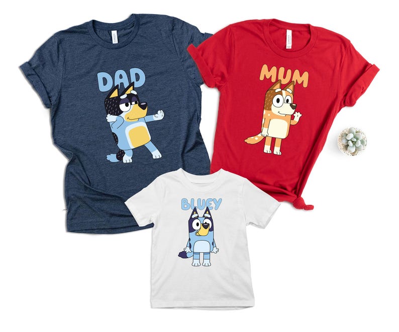 Bluey Christmas Family Shirt, Custom Bluey Shirt, Christmas Gift Shirt ...