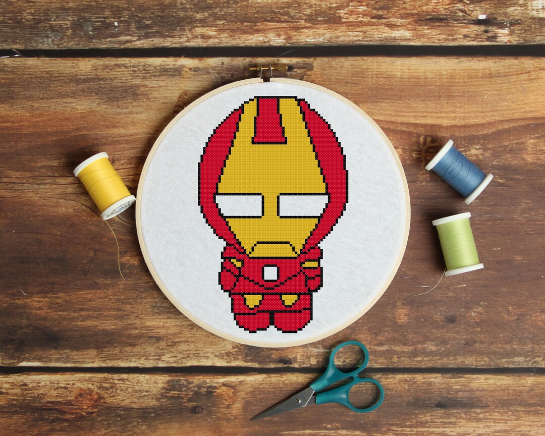 Iron Man (weenie) Cross Stitch Pattern - Professional Pattern Designer ...