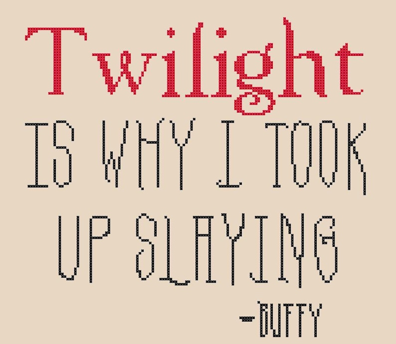 ATM: Why I Took up Slaying Cross Stitch Pattern - Professional Pattern ...