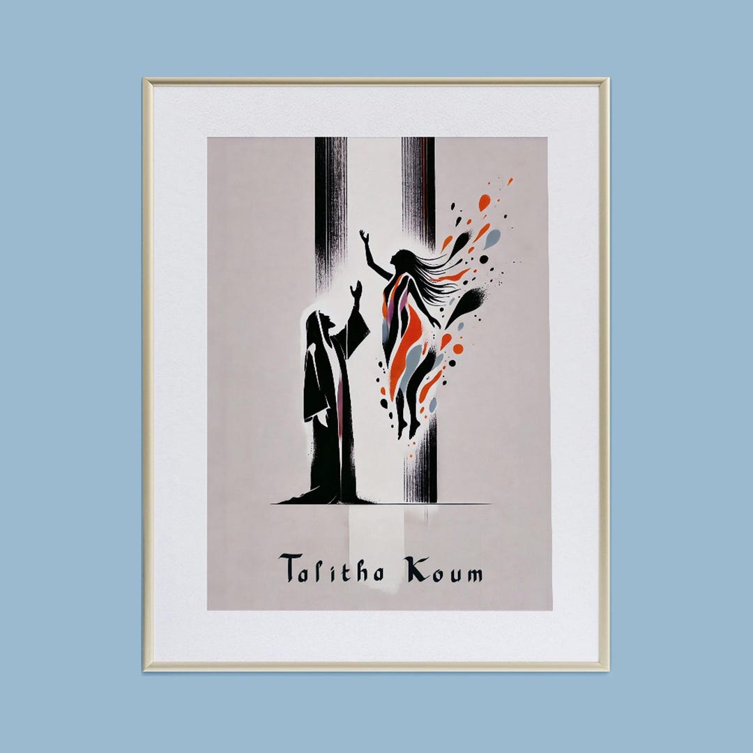 Jesus Raises Jairus Daughter, Christian Art Print, talitha Koum Bible ...